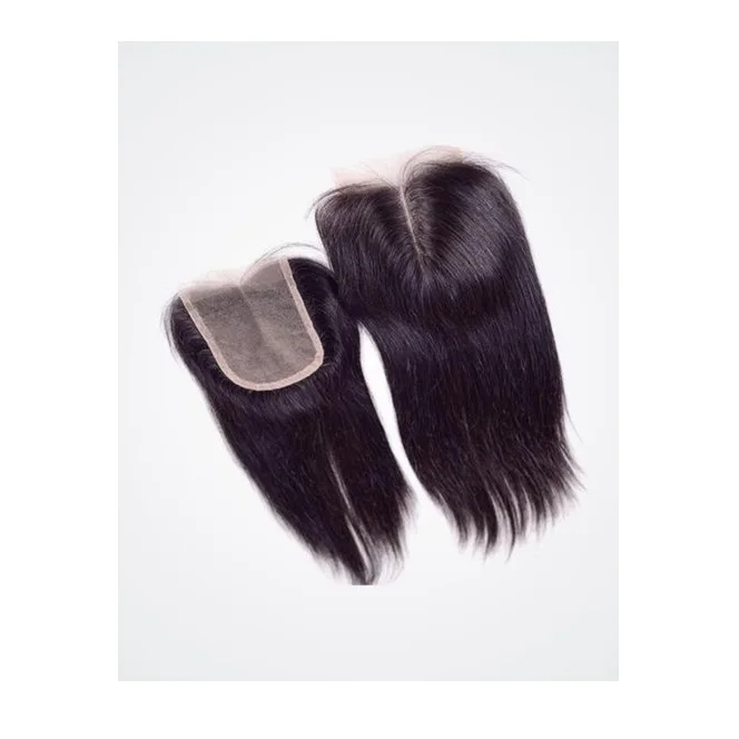 Side Skin Front Less 100% Human Hair Piece V Loop Front Hairline Toupee ...