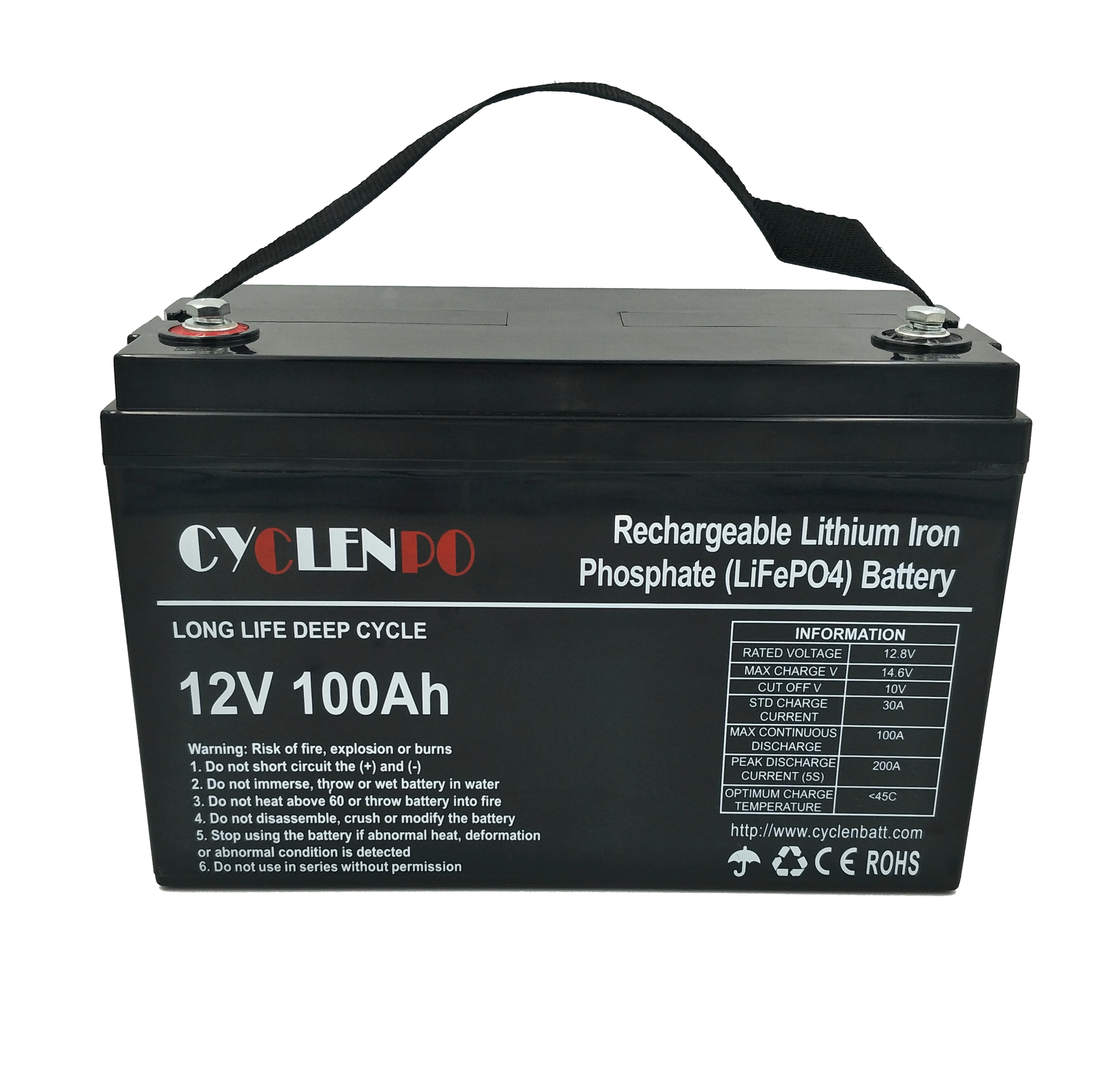 Factory Customized 12v 100ah Lithium Ion Deep Cycle Marine Battery ...