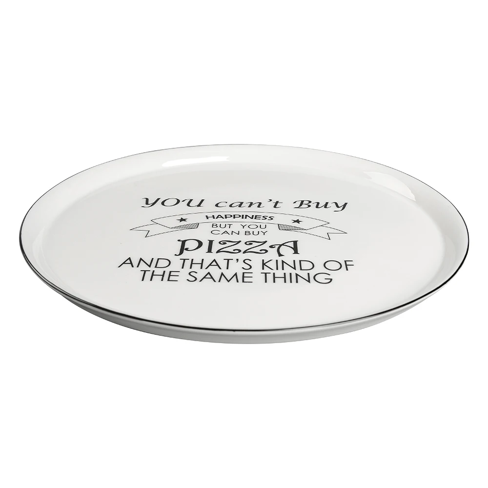 Porcelain Round 12 Inch Pizza Plate Restaurant Pie Plates Custom - Buy ...