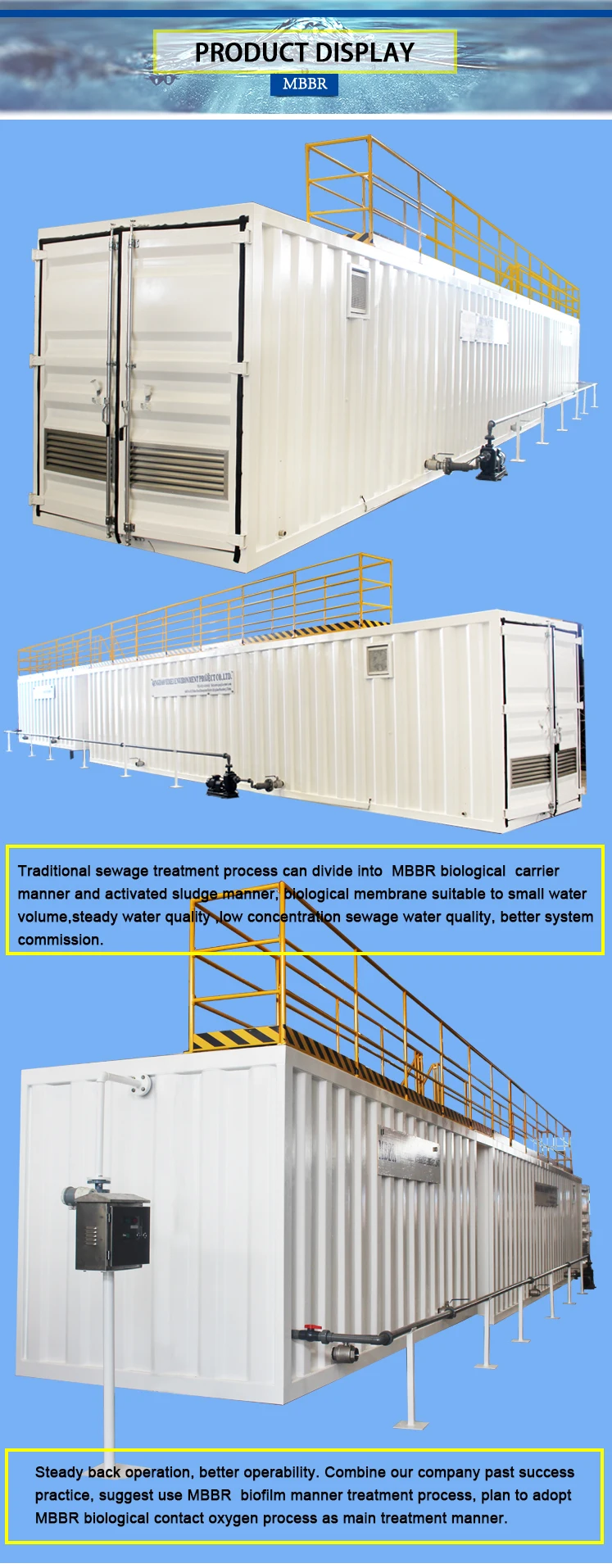 Containerized Sewage Recycling Treatment Plant For Domestic Wastewater ...
