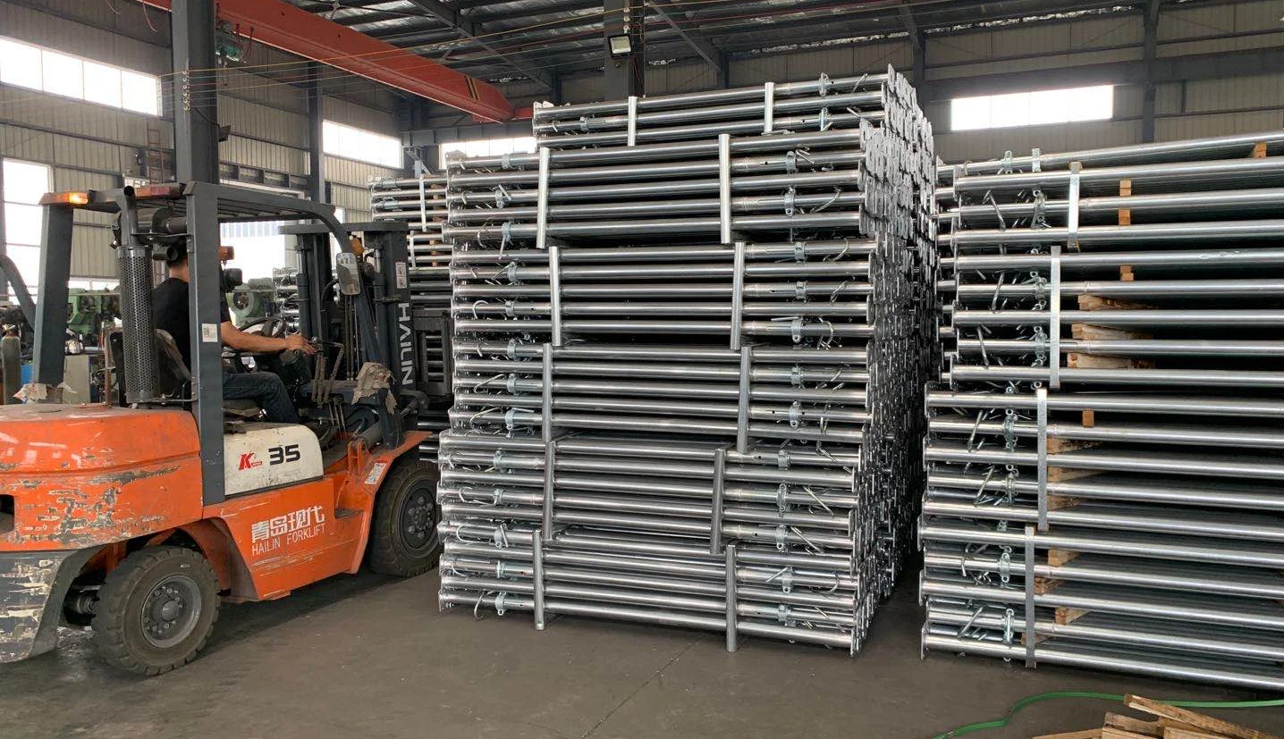 Nested Structure U Head Q235 Steel Construction Telescopic Pole Shoring ...