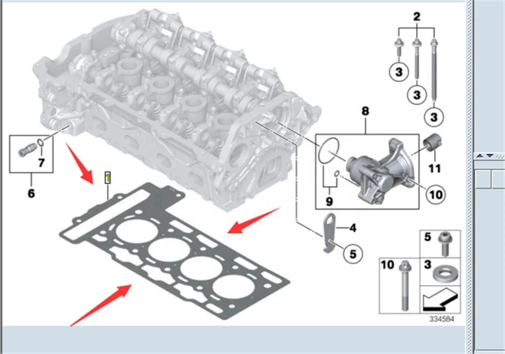 N13 Mini R56 R60 Engine Cylinder Head Gasket For Bmw F20 30 F10 Engine ...