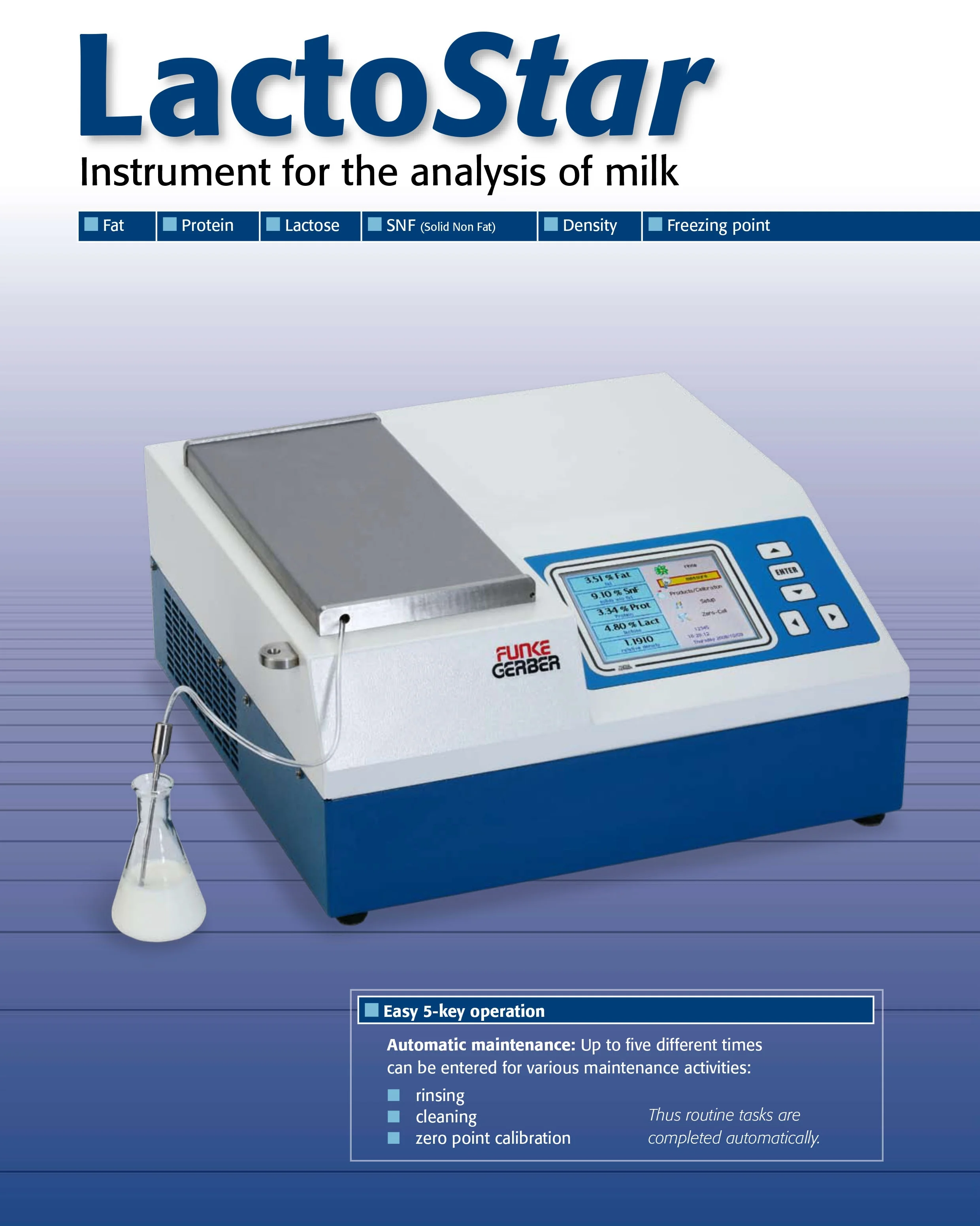 Lactostar - Análise de Ingredientes do Leite Analisador Automático de ...