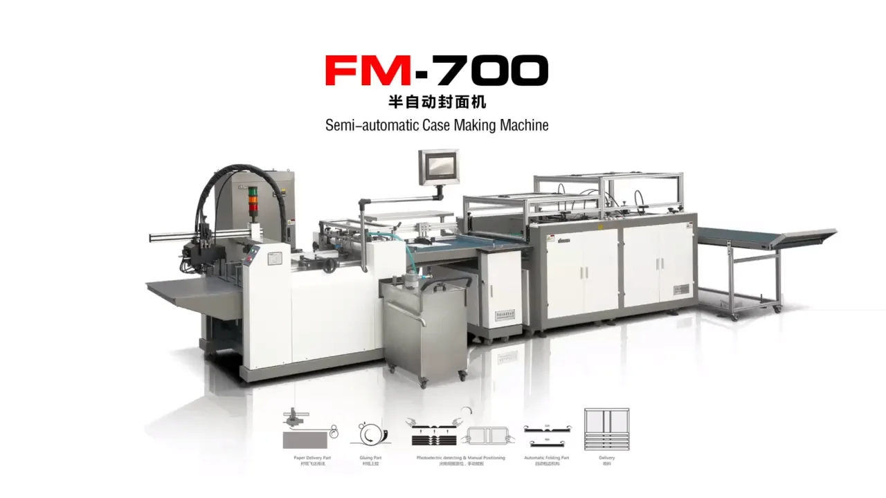 Fm-700 Semi-automatic Book Cover Making Machine Notebook Maker Folding ...