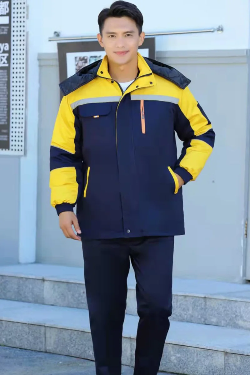 Cold-Proof Windproof Polyester-Cotton Winter Workwear Jacket Overalls ...