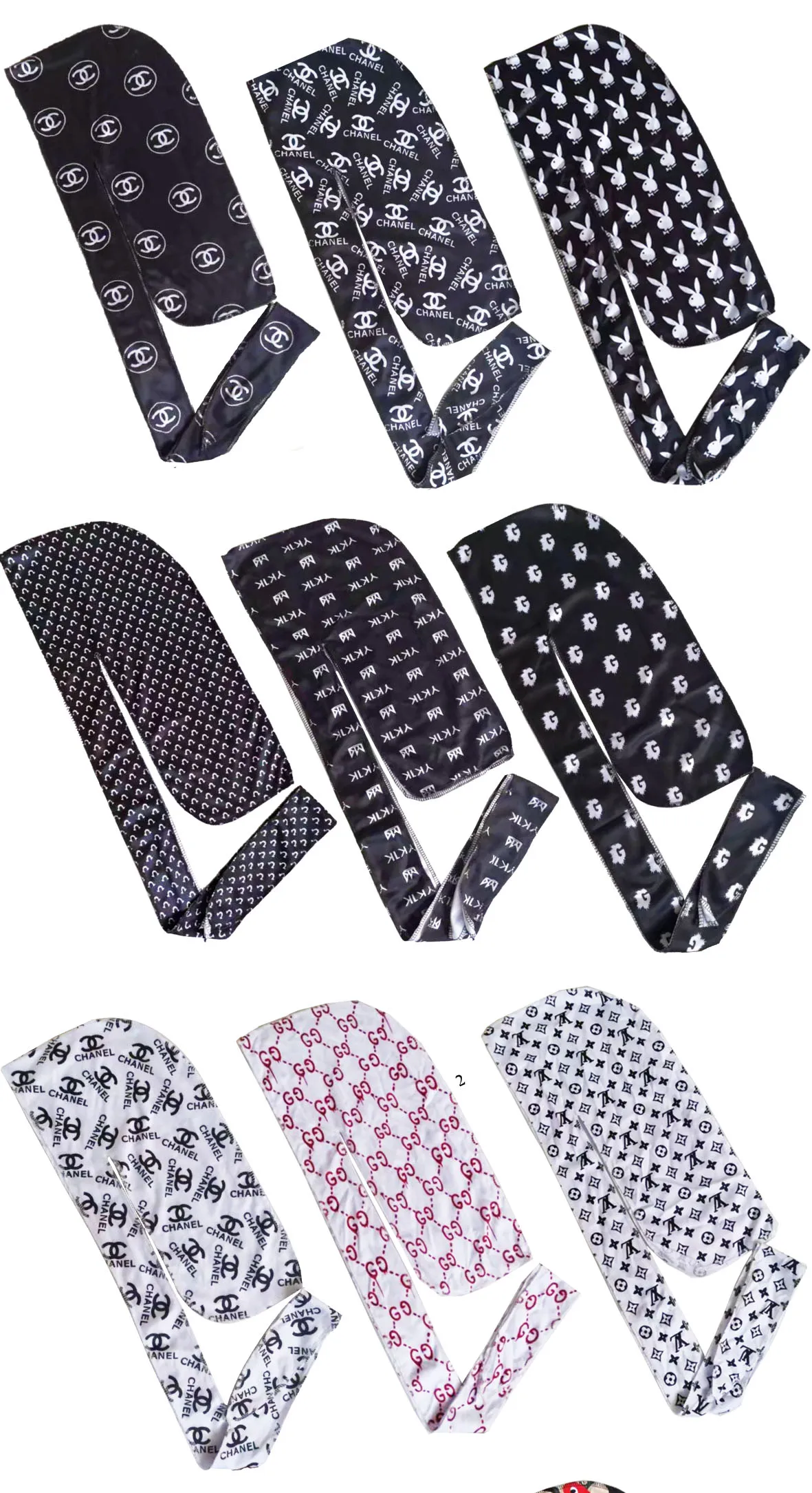 Fashion Wholesale Bulk Printed Designer Durags Vendor Do Rag Men ...
