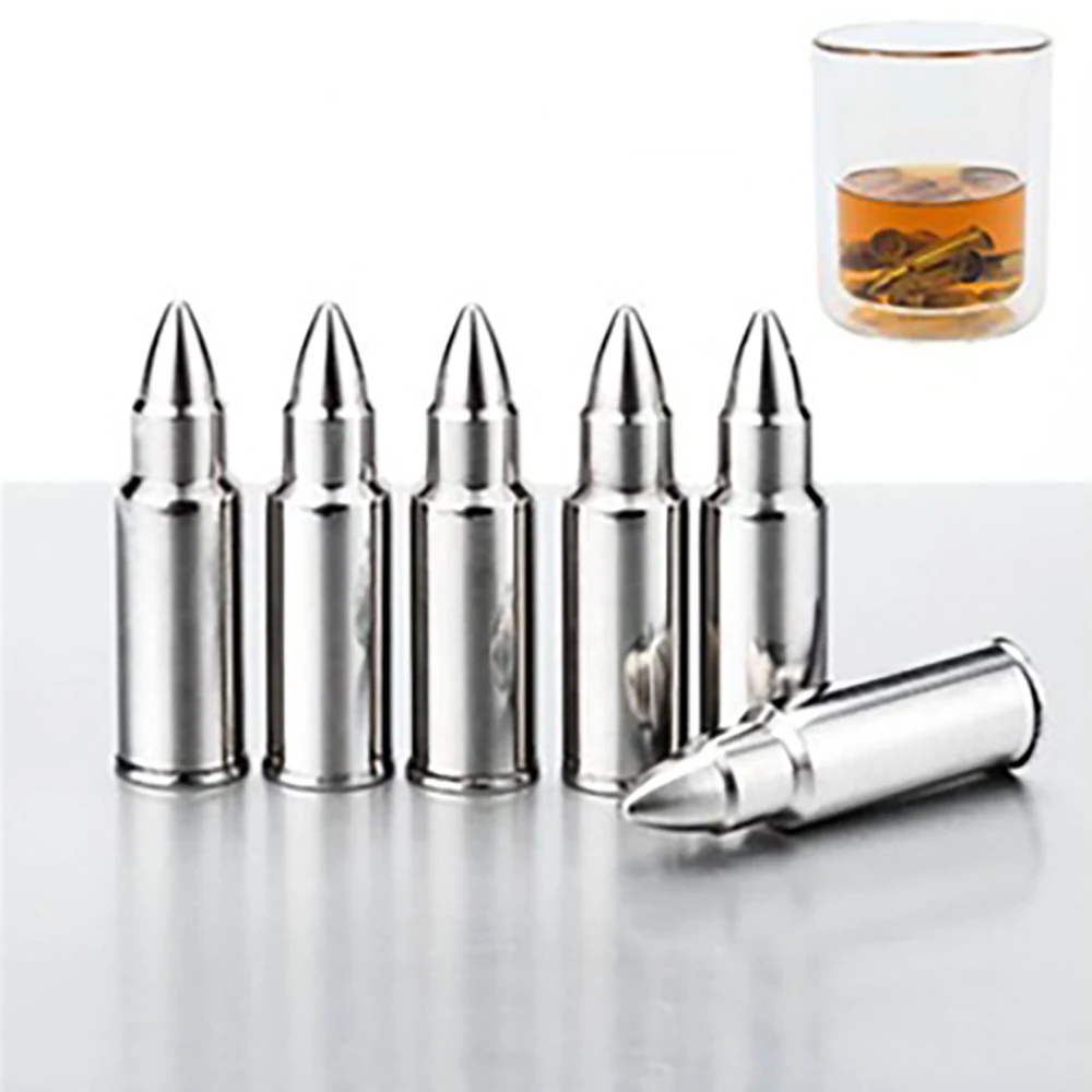 Bullet-shaped Reusable Ice Cube For Wine Chillers - 304 Stainless Steel ...