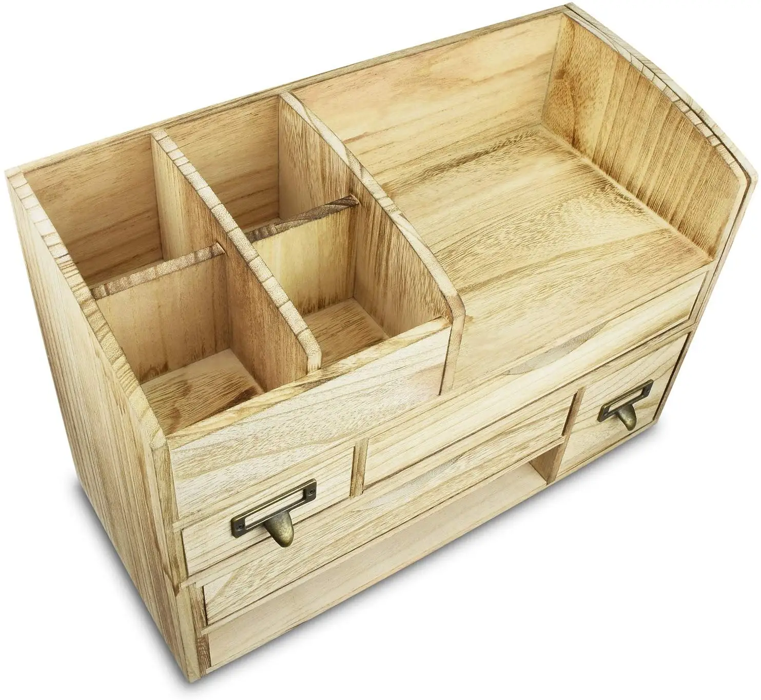 Large Adjustable Wooden Desktop Organizer For Office Supplies Storage ...