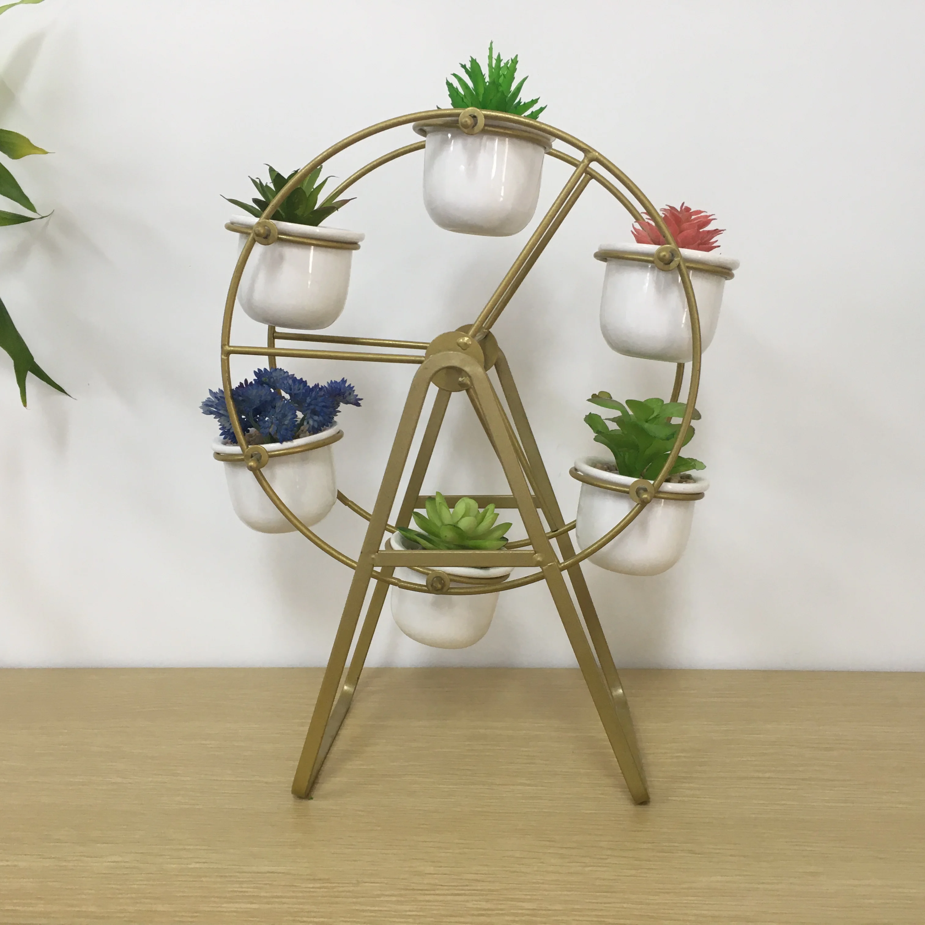 Succulent Planter Ferris Wheel Flower Pots - Ceramic Set