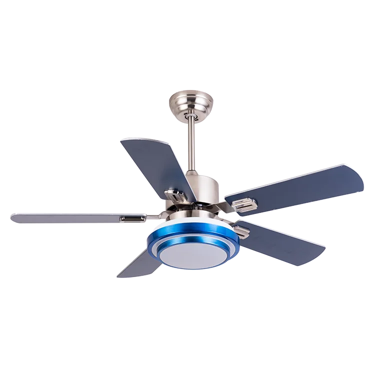 Modern Ceiling Fan Solid Wood Blades Ceiling Fan With Light and Remote ...