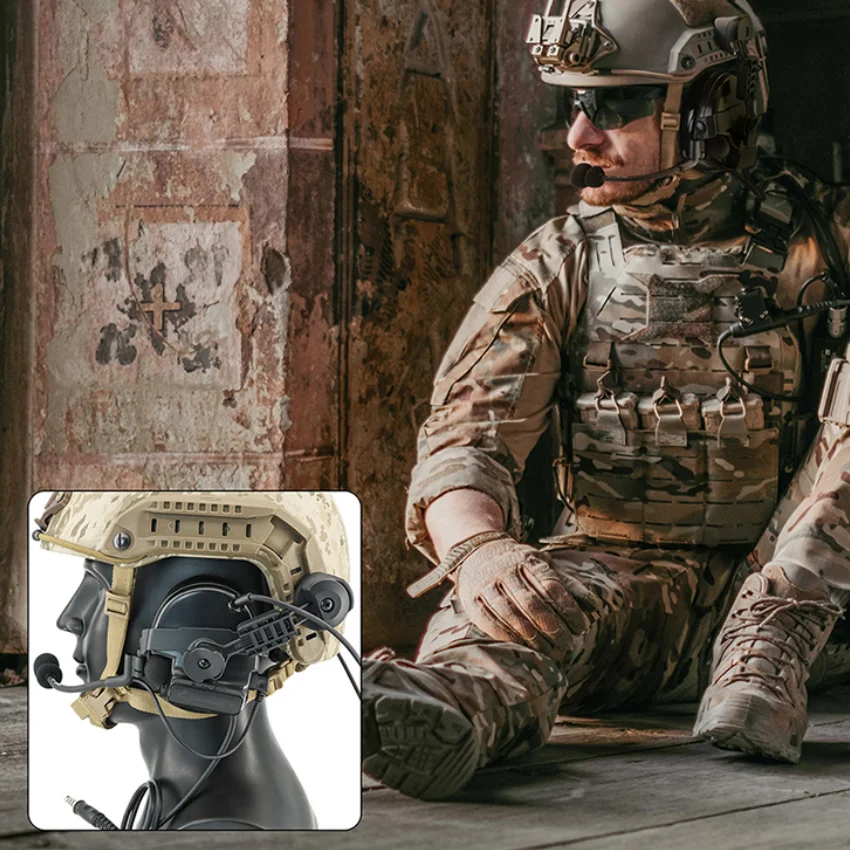 TS TAC-SKY Tactical Helmet Headset for ARC Rail FAST Series Helmet ...