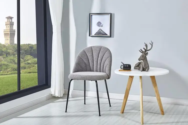 Circle Back Dining Chair - Modern Velvet & Gold Legs