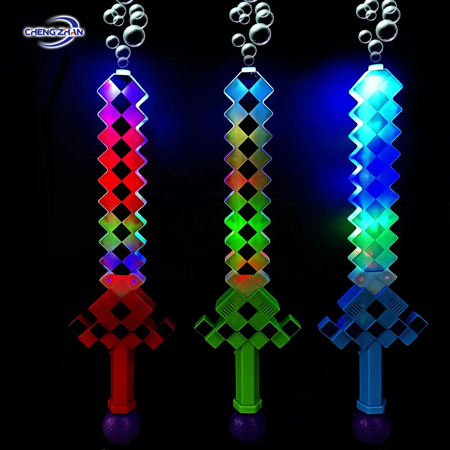 Light up Bubble Toys Led Pixel Blowable Bubble Sword Automatic Bubble ...