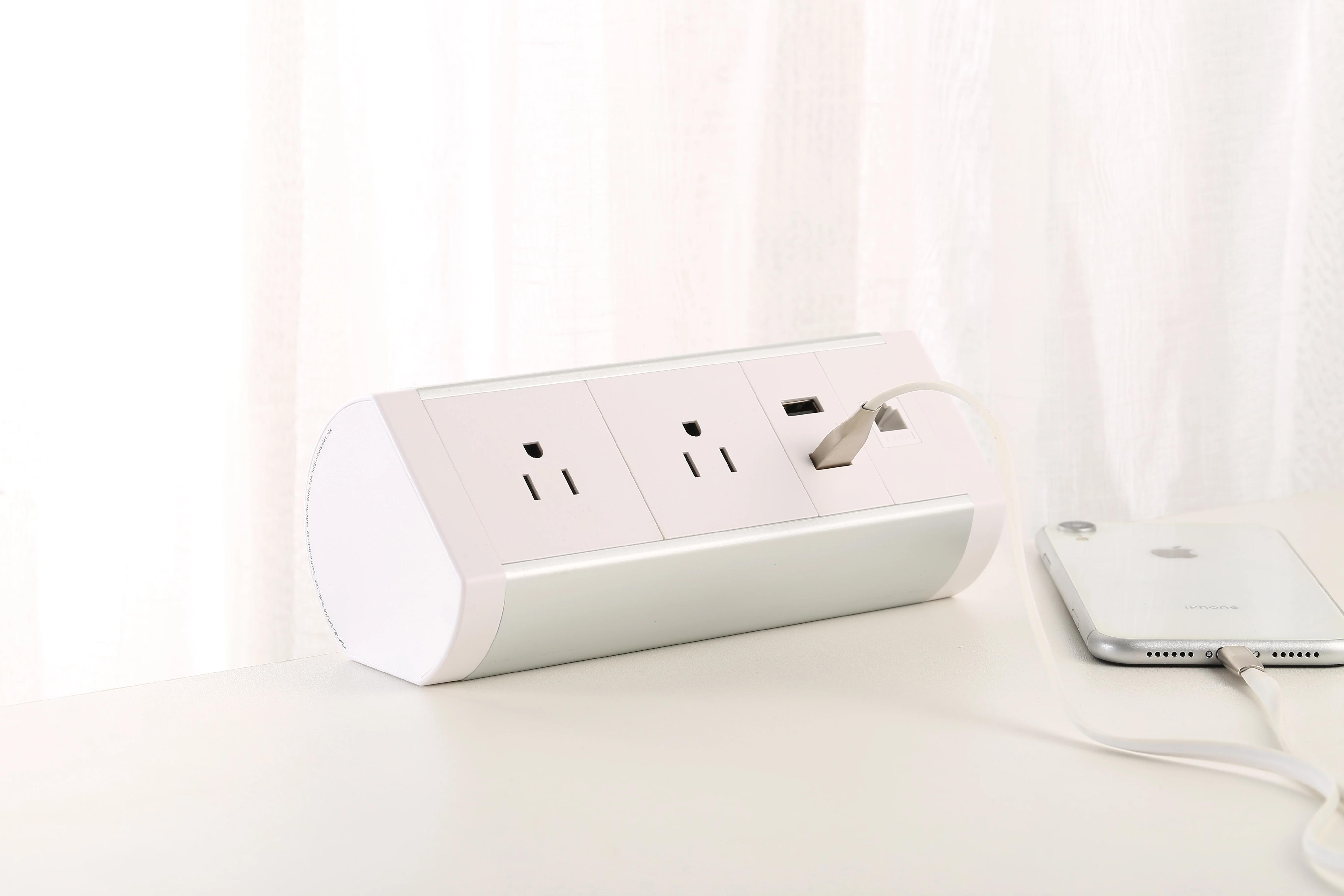 Removable Clamp On Desk Edge Mountable 3us Power Socket With Dual Usb ...