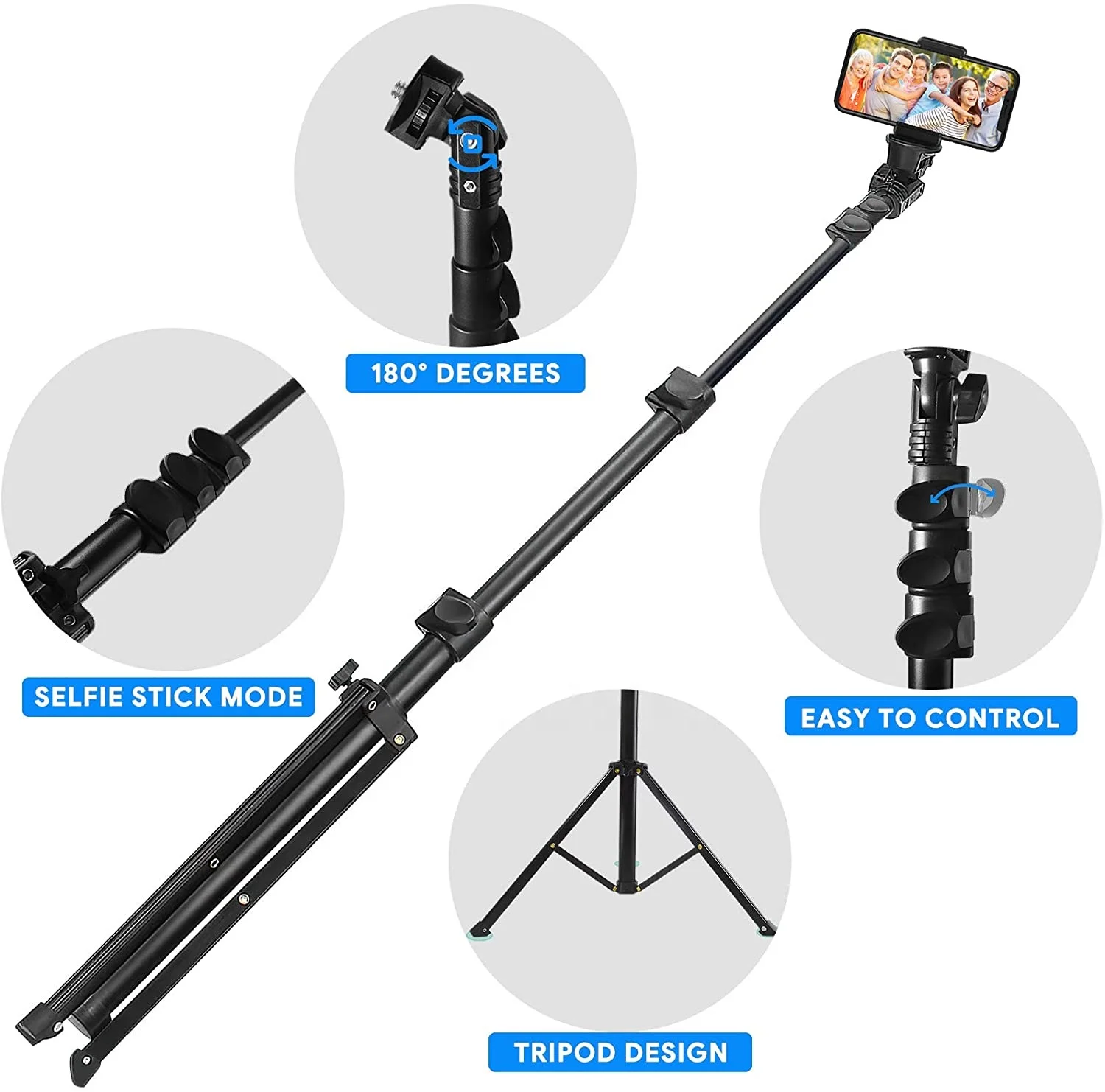 63" Lightweight Aluminum Tripod Video Vlogging Photography Tripod Dslr ...