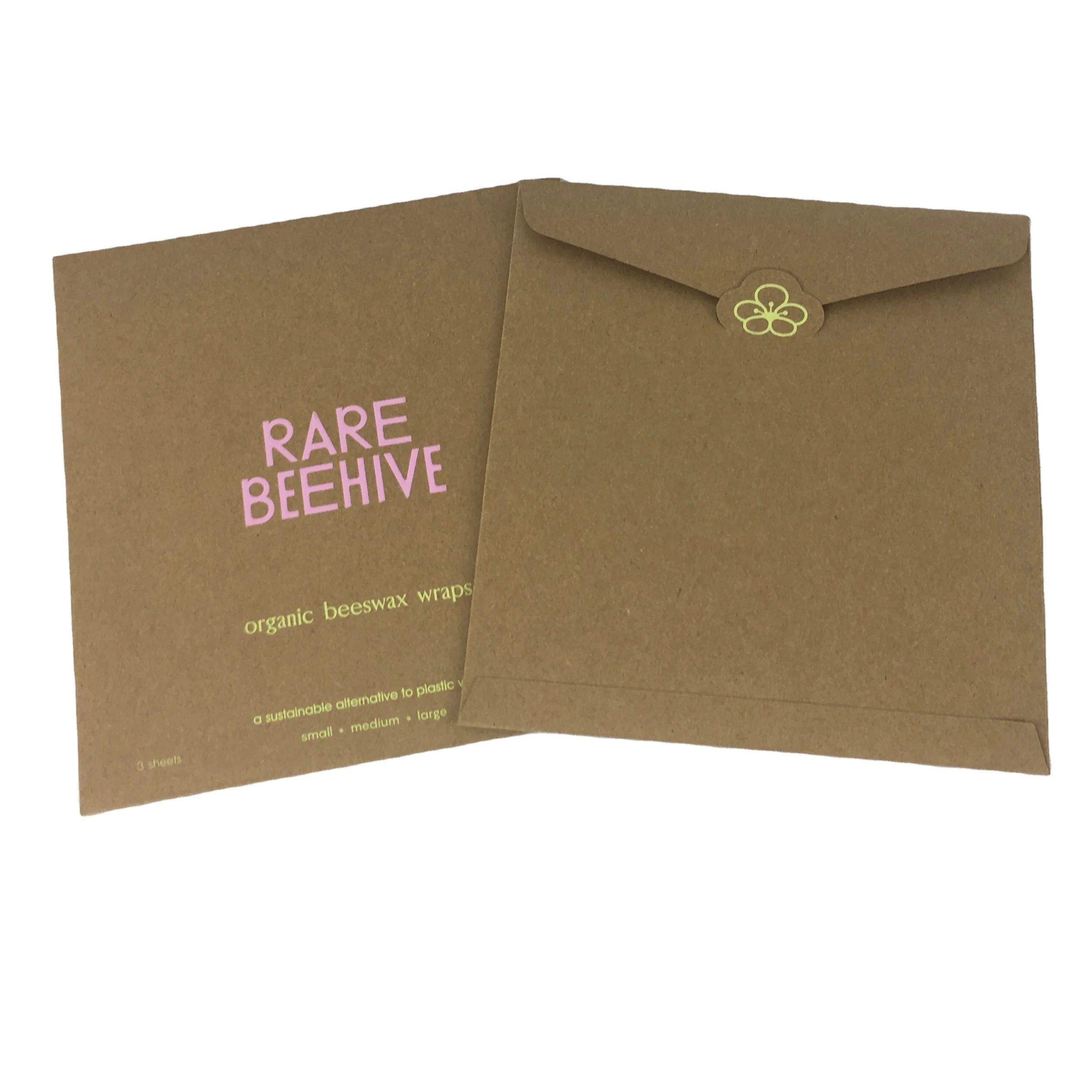 Recycled Custom Folding Square Envelope Mini Paper Envelope White Brown ...