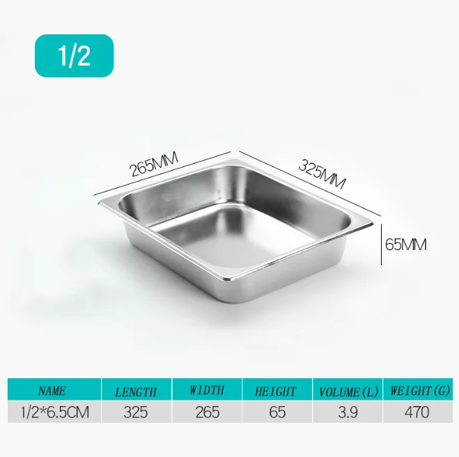 Hotel Restaurant Kitchen Supplies High Grade Stainless Steel 1/1,1/2 ...