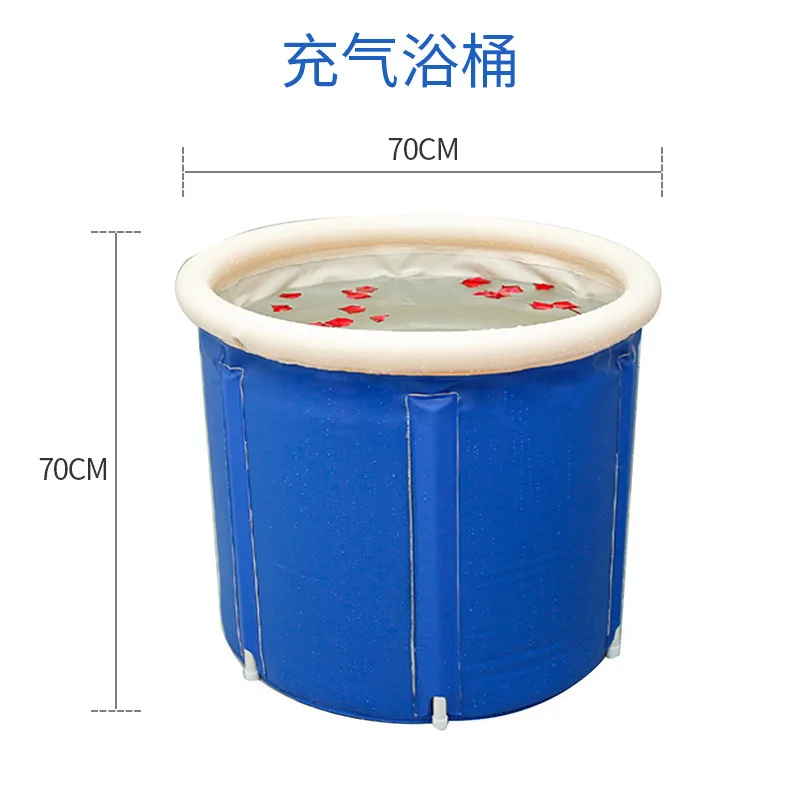 Custom Portable Folding Inflatable Ring Bathtub for Adults