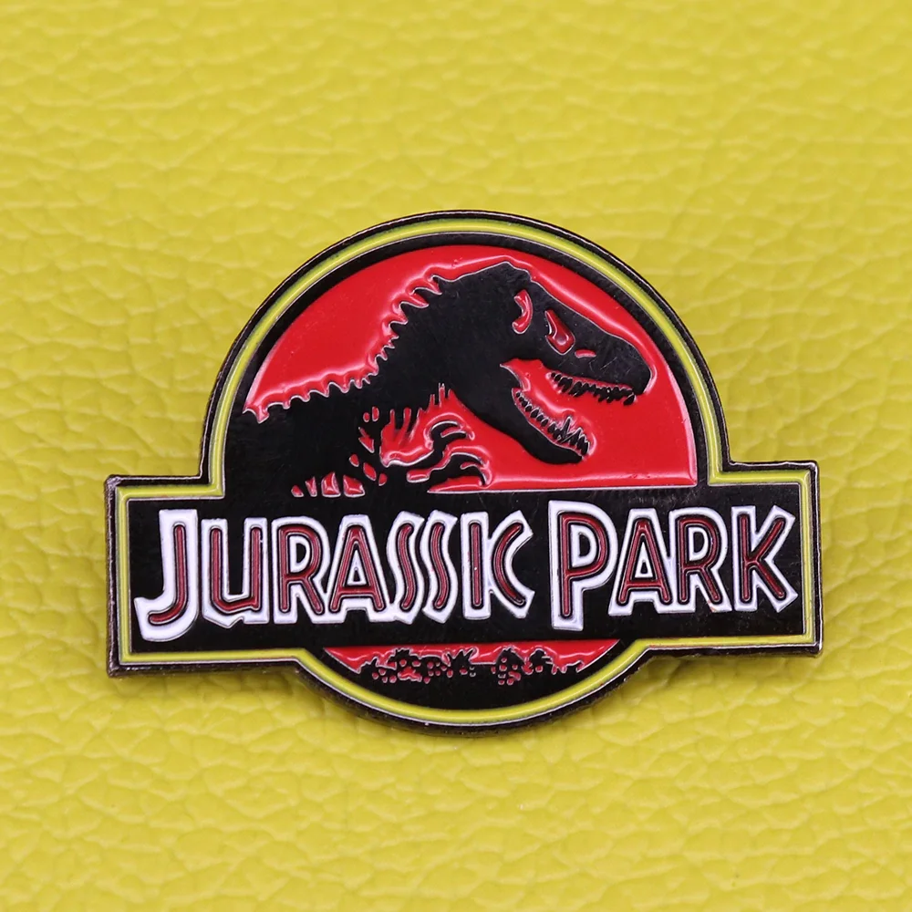 Jurassic Park Lapel Pin Dinosaur Badge Allowing You To Stomp Around ...