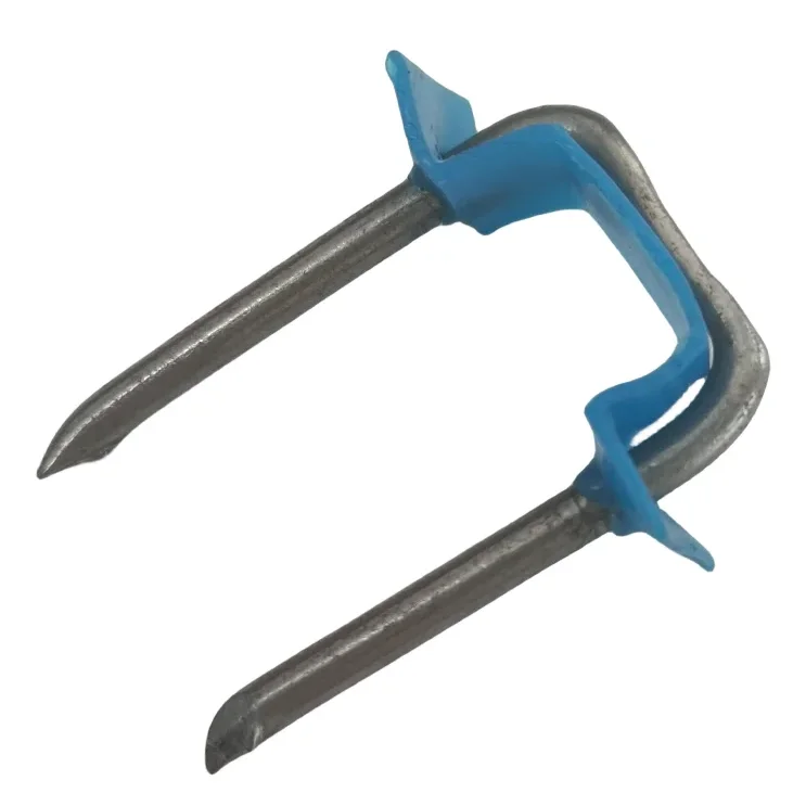 1/2" Carbon Steel Nail Safety Insulated Metal Staple With Sharp Tip ...