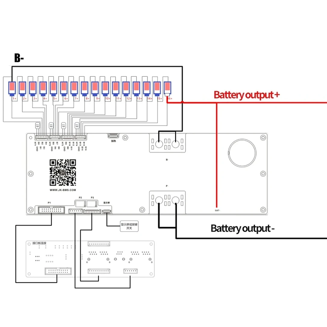 JK Inverter BMS Lifepo4 PB-2A16S20P 2A Active Balance Li-ion