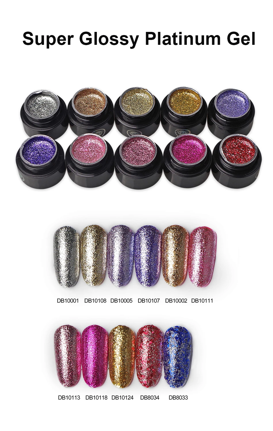 DZ Nail global fashion color polish super platinum nail gel uv diamond ...