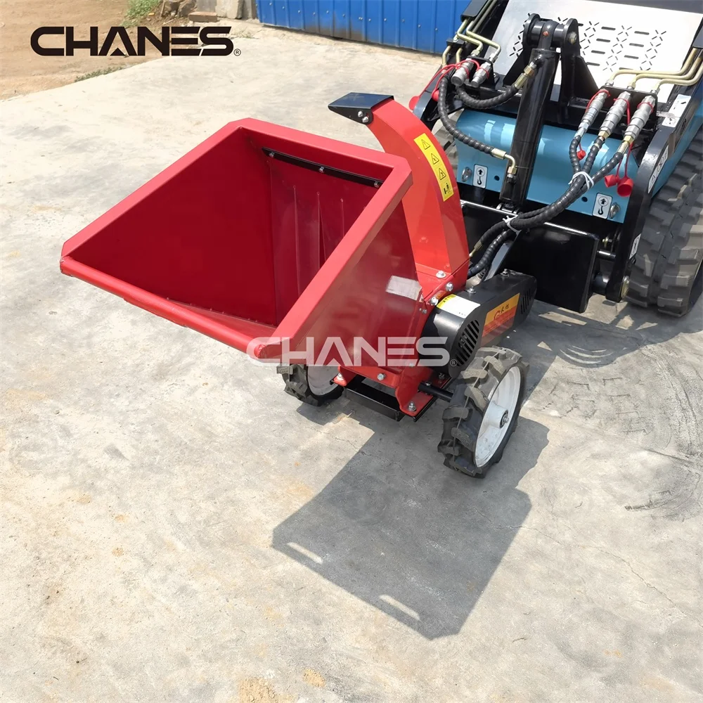 Wood Chipper Mini Skid Steer Loader Wood Splitter Attachment Fit Chanes ...