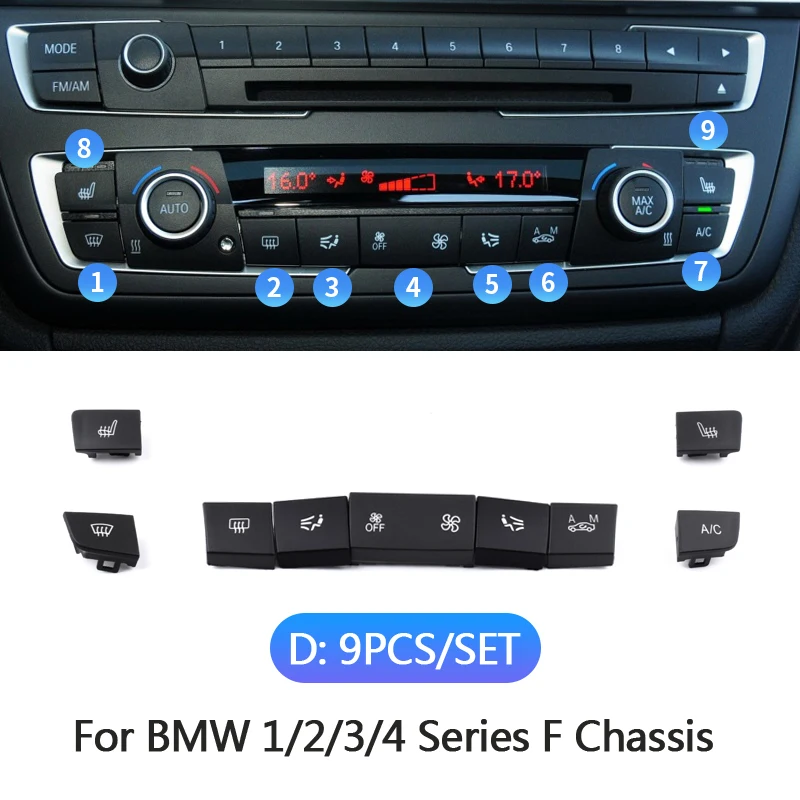 Console Dashboard Air Conditioner Control Repair Kit for BMW