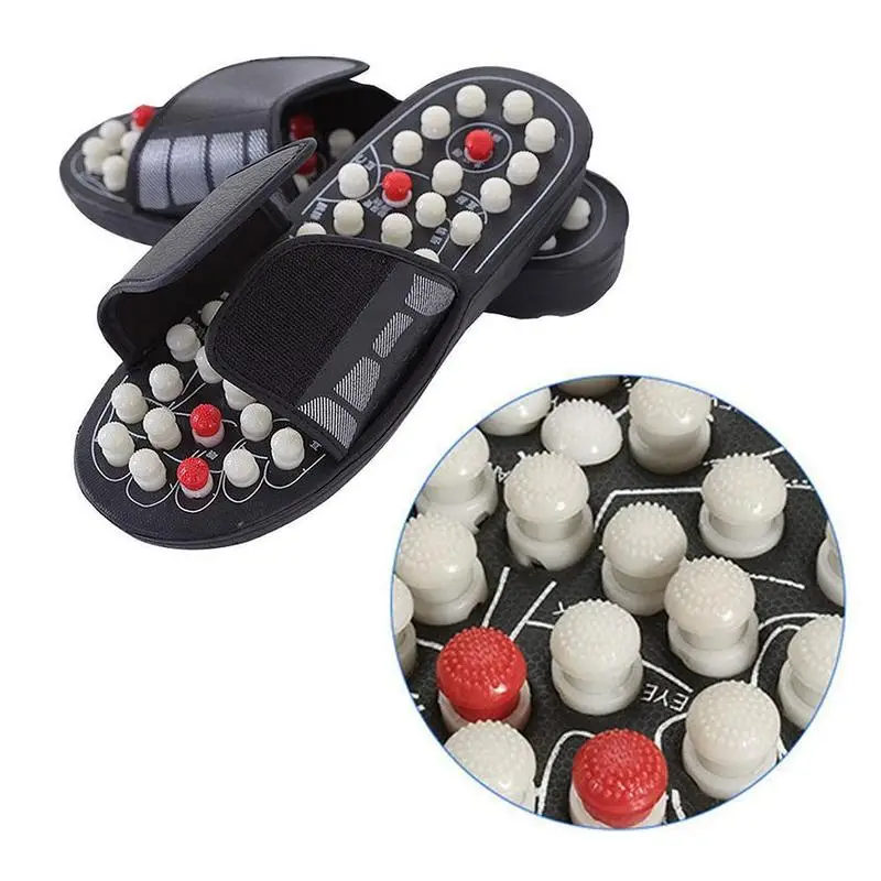 One Pair Foot Massage Shoes Rotating Foot Acupuncture Slipper Sandals Relaxation Stress Healthy