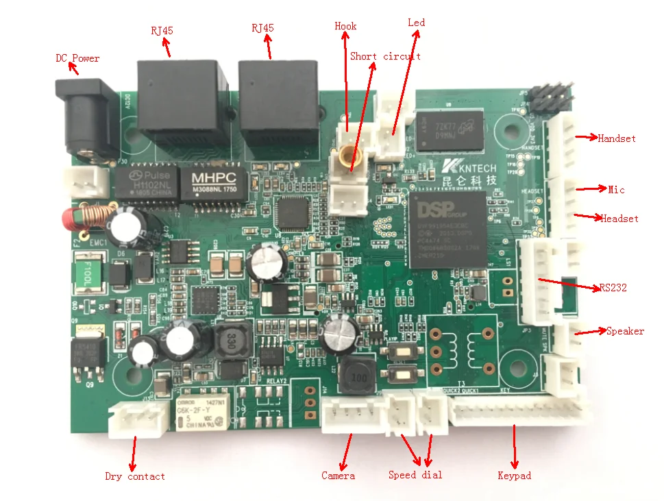 Placa de vídeo SIP PCB con cámara HD, IP, teléfono, puerta de vídeo ...