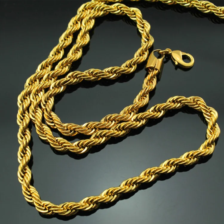 Stylish & Durable: Stainless Steel Gold Plated Chain