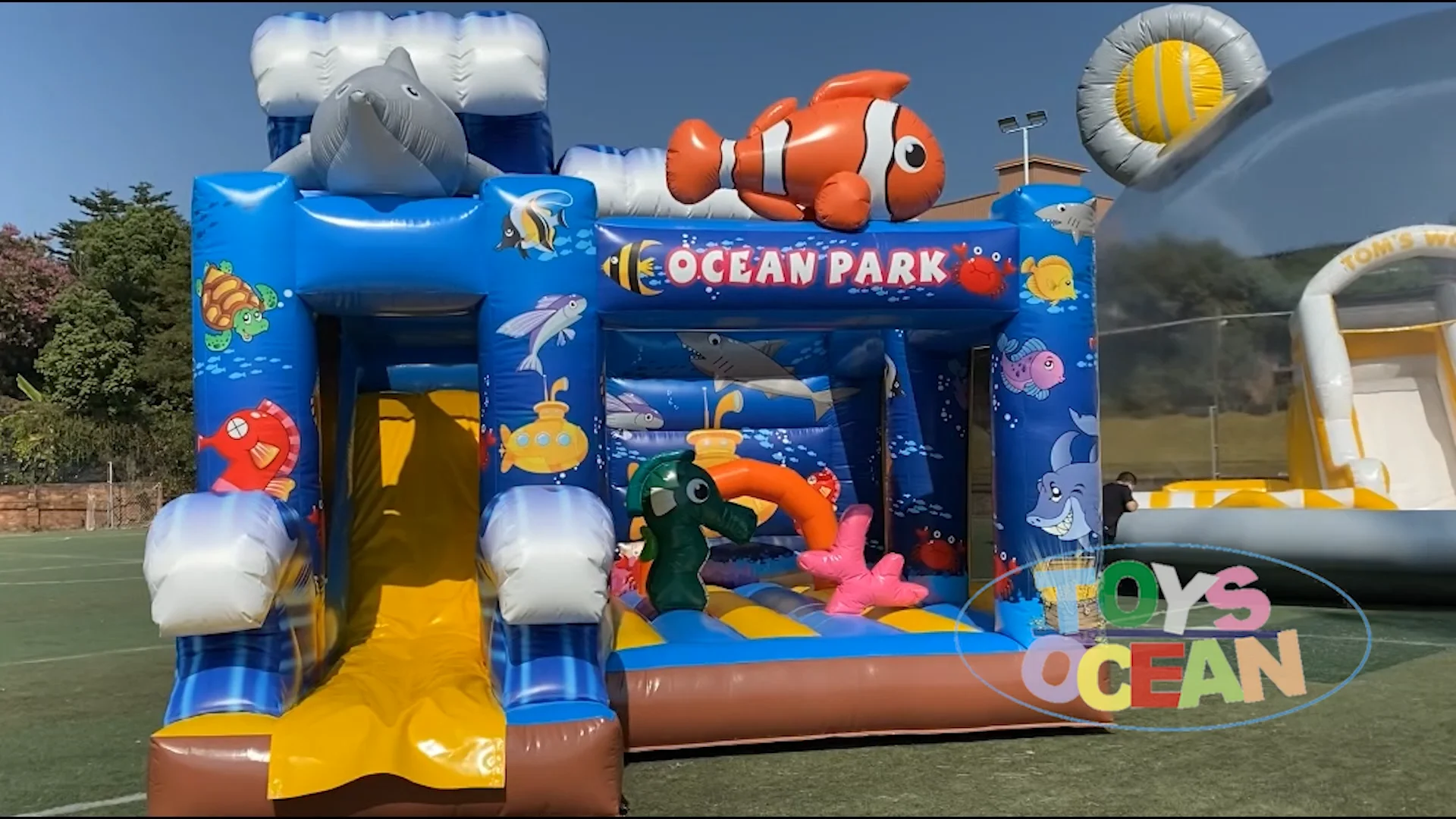 New Design Inflatable Digger Bounce Castle Engineer Truck Combo ...