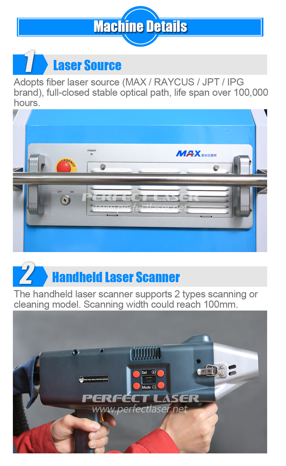 Perfect Laser - 200w Pulsed Type Handheld Laser Rust Removal Machine ...