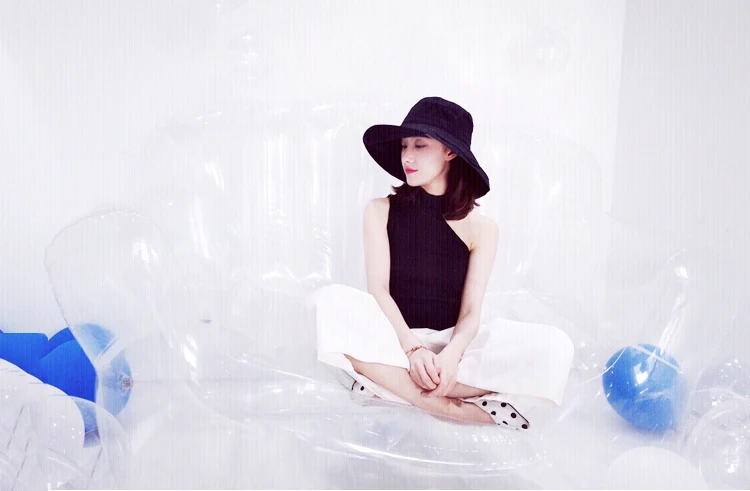 Thicken PVC Transparent Inflatable Sofa - Modern Style