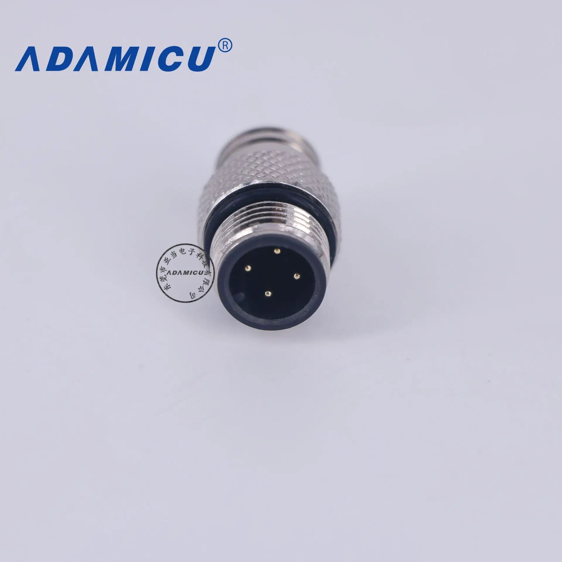 M12A Type Industrial Waterproof Connector 4-Core Brass Male Head ...