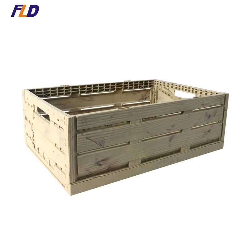 Plastic Fruit And Vegetable Folding Wooden Collapsible Crate ...