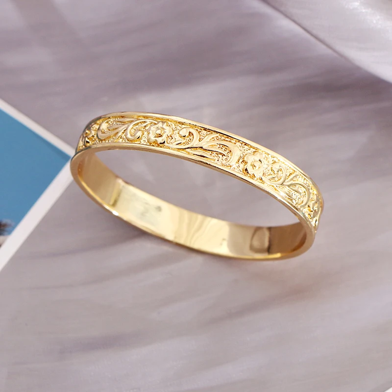 Customized Bangles with Name - Gold Plated Komi Hawaiian