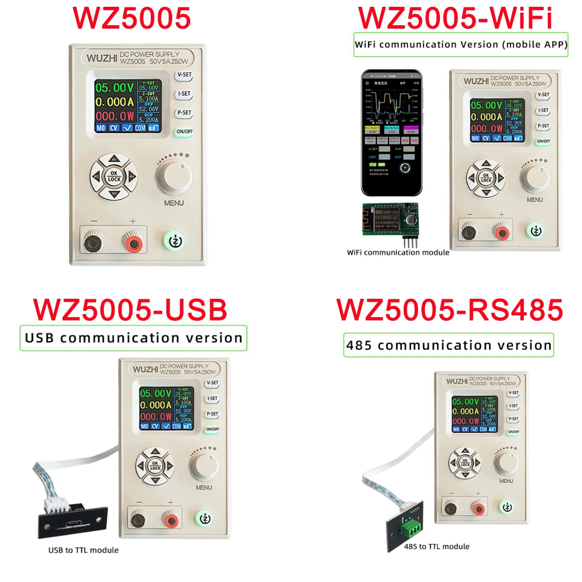 WZ5005 DC Regulated Power Supply - 50V 5A Adjustable Lab Module