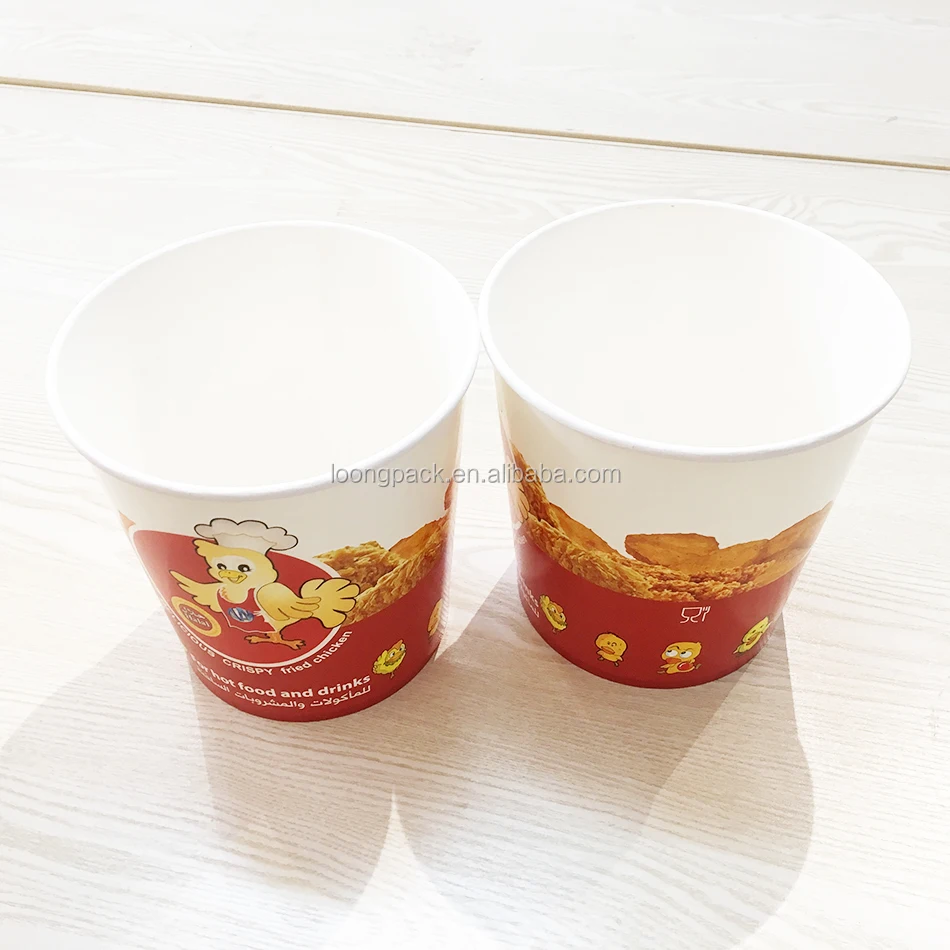 130oz Custom Printed Paper Buckets With Lid Buy Popcorn Bucket With