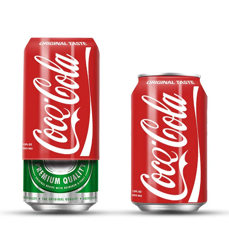 Custom Logo 355ml Silicone Beverage Beer Can Covers for Coke Cola Fanta ...
