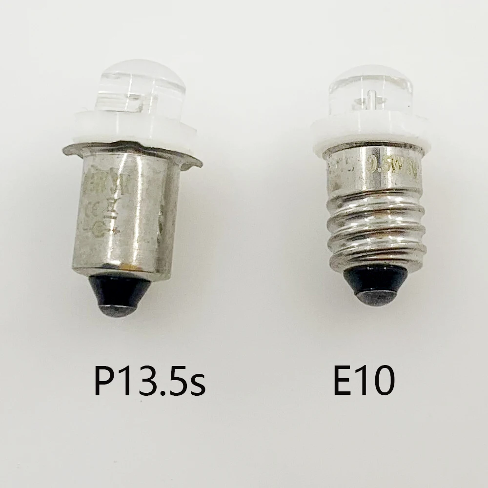 P13.5s E10 0.5w DC3V 4.5V 6V led 손전등 횃불 전구 고휘도 비상 작업 빛 0.5 와트 전구 ...