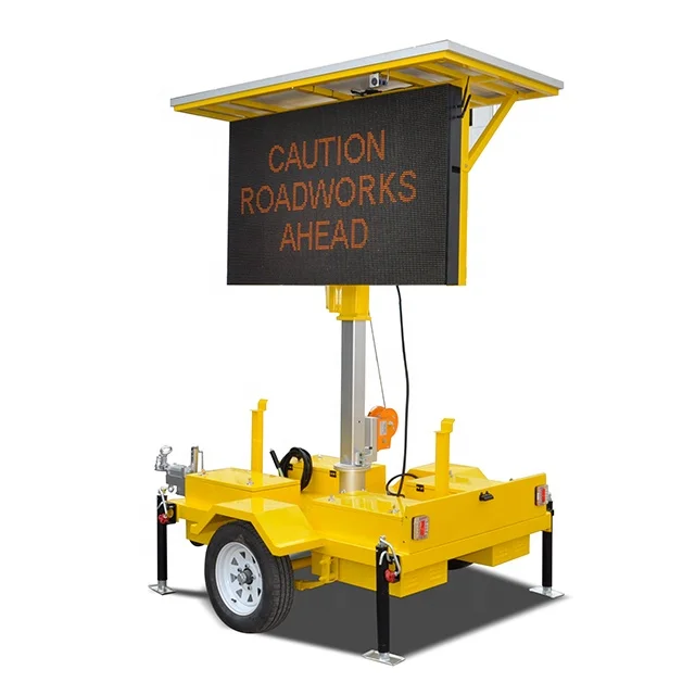 Road Sign Board Trailer VMS - LED Display & Traffic Info