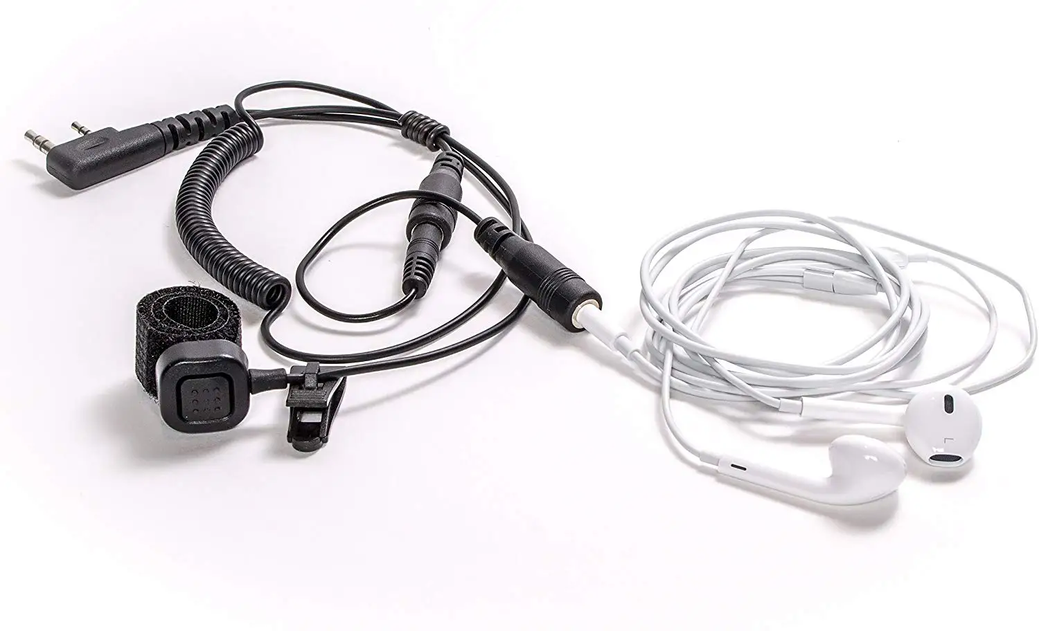 2 Pin To 3.5mm Adapter With Push-to-talk Button Compatible With 2 Pin ...