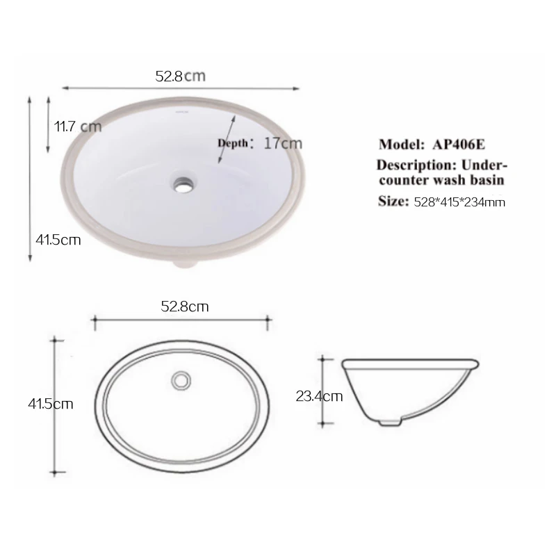 ARROW Modern Design Sanitary Ware - Easy to Clean Basin