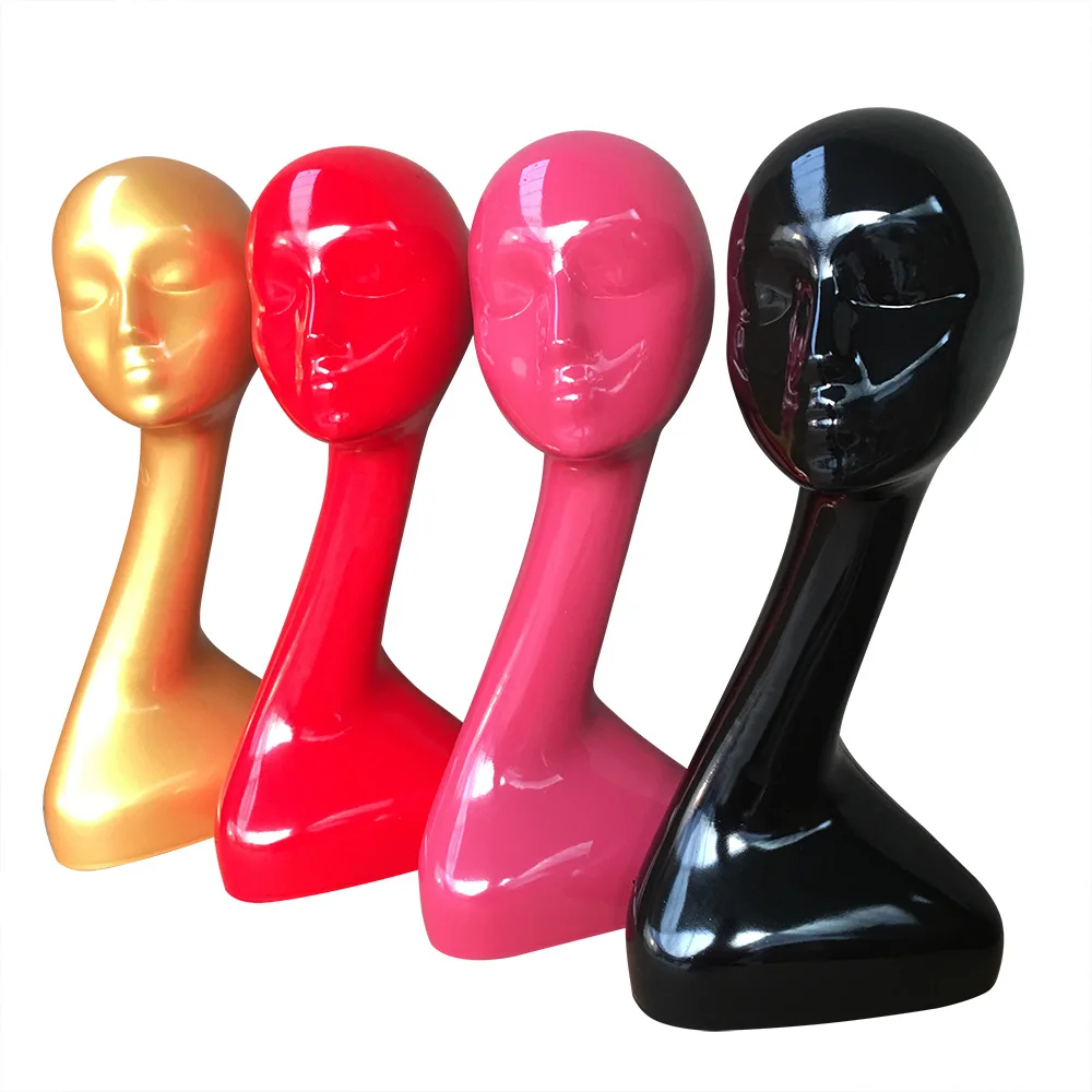 Female Featureless Updo Head Mannequin Display Egg Head