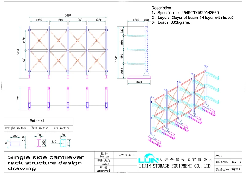 LIJIN 500 to 9000kg/layer ce sgs tuv iso shelving stacking rack cantilever racking for storage long pipes rack shelf shelves