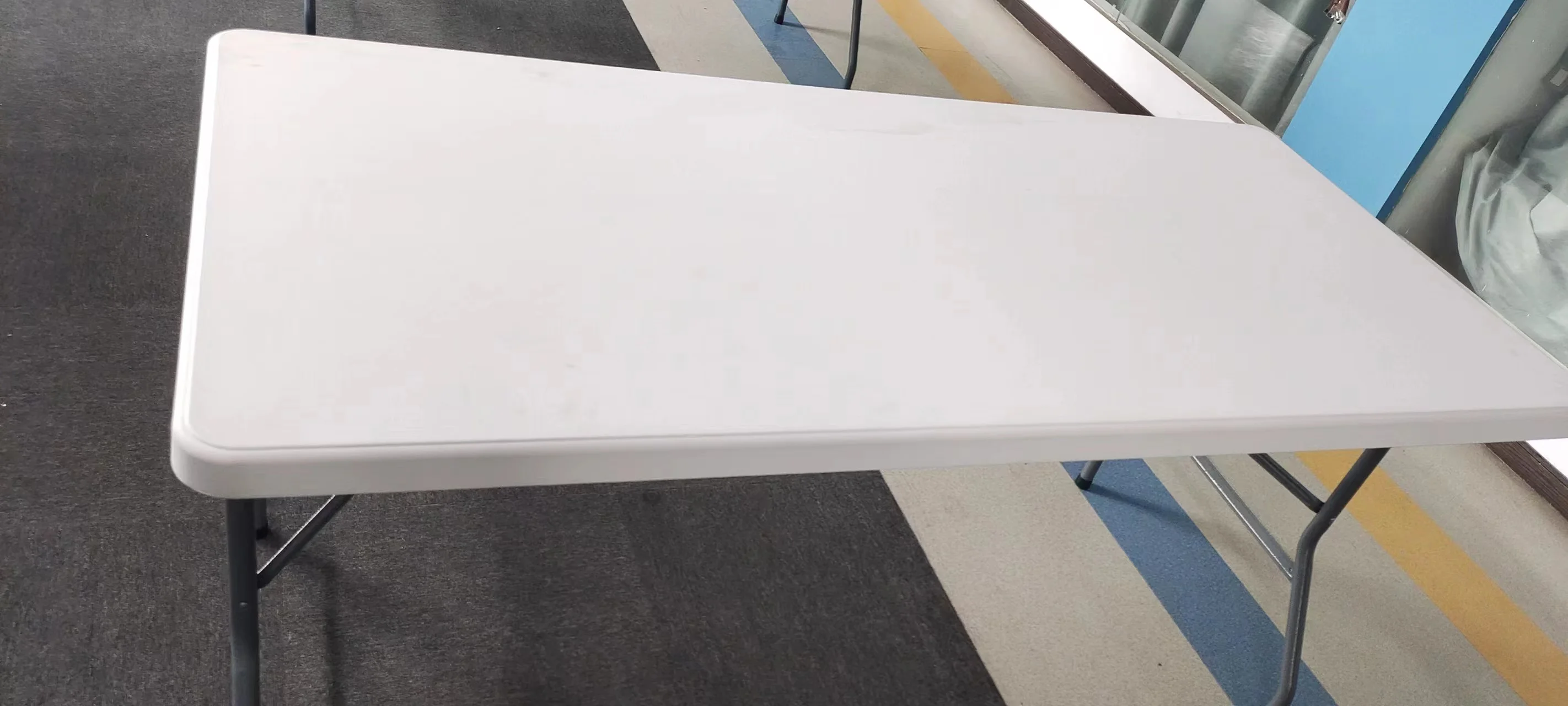 Heavy Duty 5ft 150cm Hdpe Plastic Folding Buffet Table With Steel Frame ...