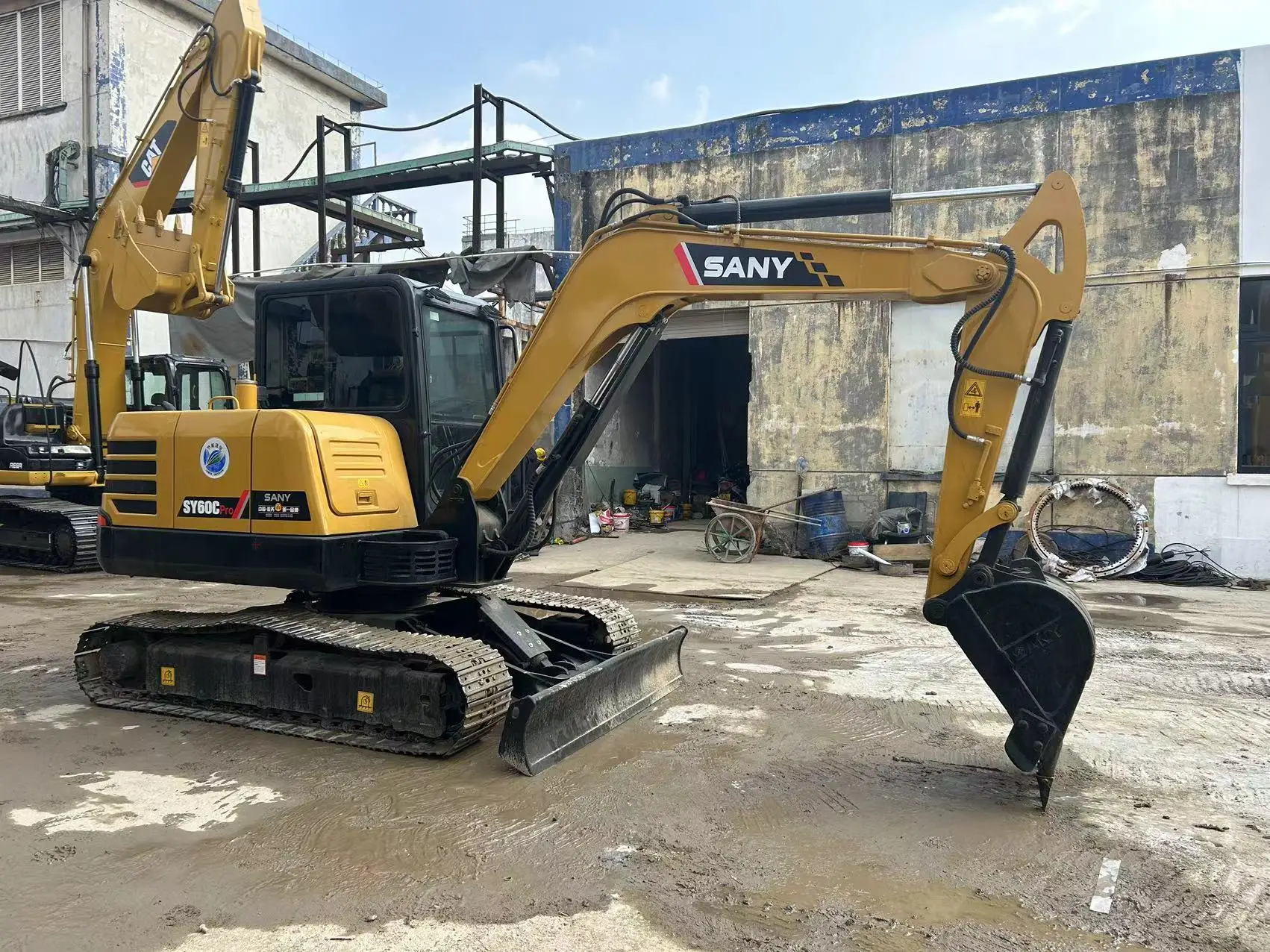 6 Ton SANY Used Excavator SY60Cpro Japan Original Engine High Quality ...