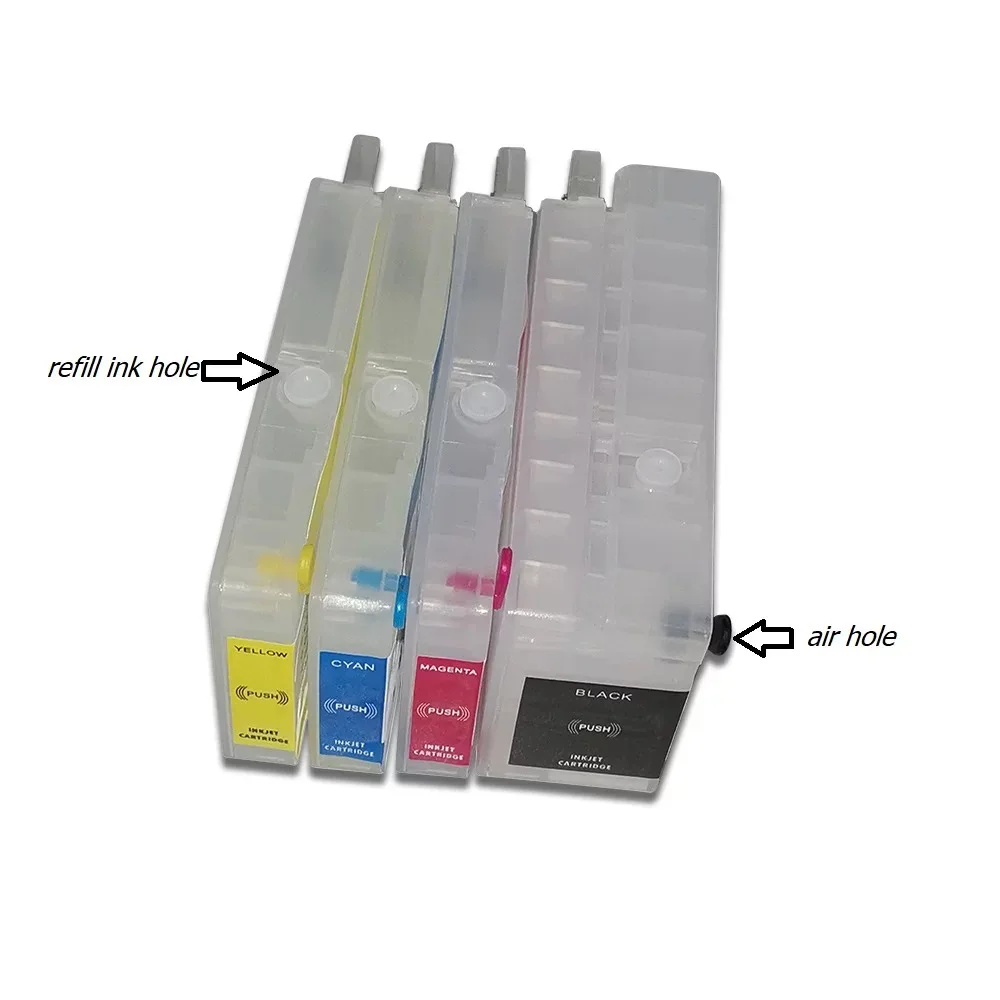 For Hp Officejet Pro 7740 Bk 50ml C M Y 27ml Pigment Ink Cartridgefor ...