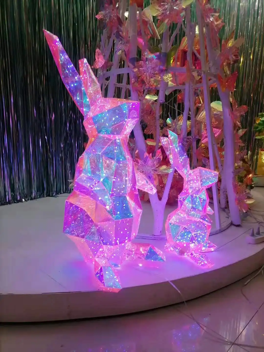 Outdoor Garden Street Mall Playground Beauty Laser Lighting Rabbit ...